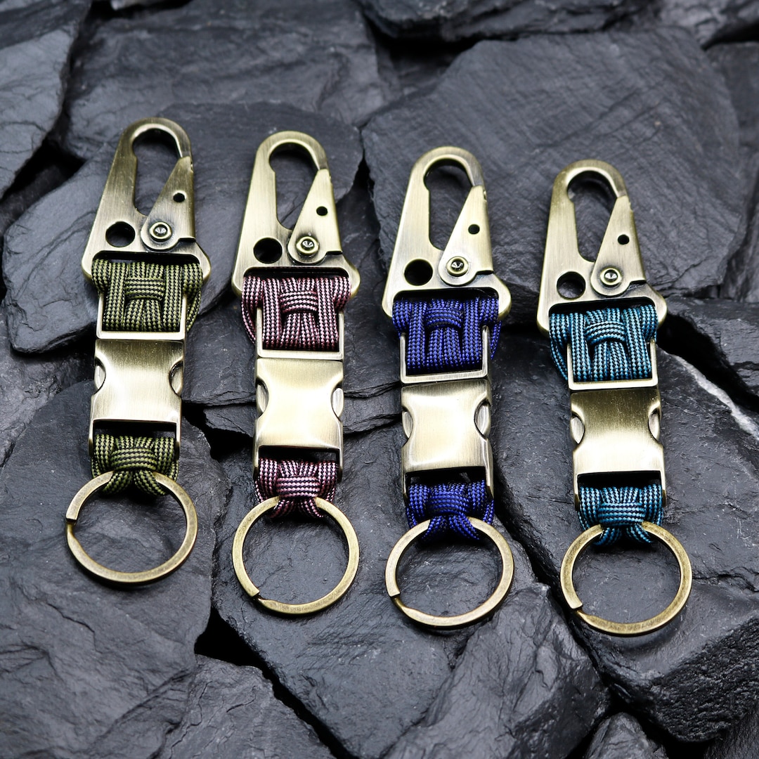 Hanging Keychain, Paracord Detachable Key Ring, Belt Loop Keychain ...