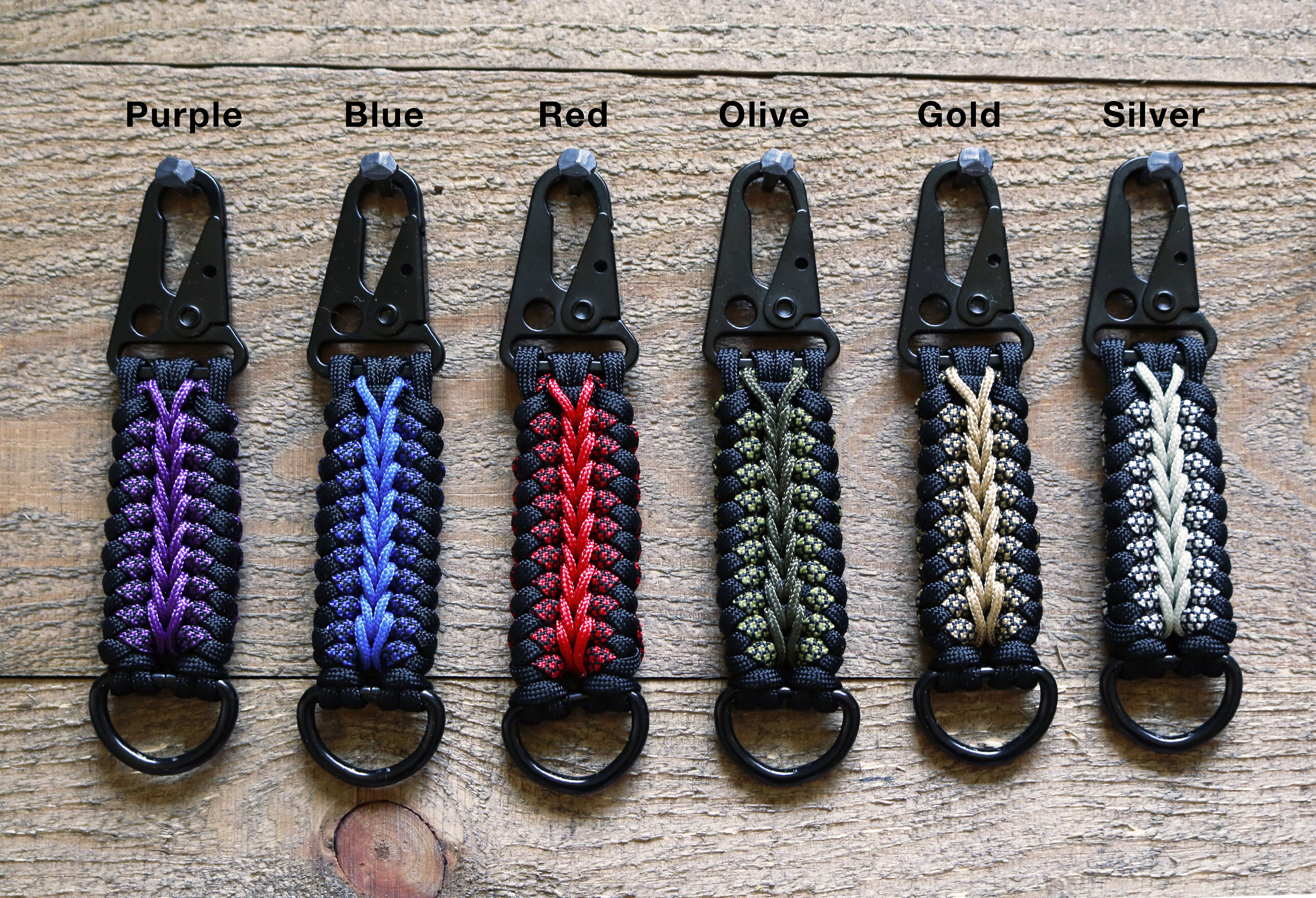 Hanging Keychain | Tuxedo Weave Diamond Paracord Detachable Sling Clip ...
