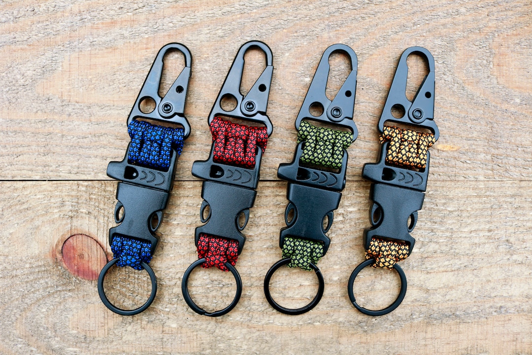Hanging Keychain, Woven Diamond Paracord Detachable Key Ring, Belt Loop ...