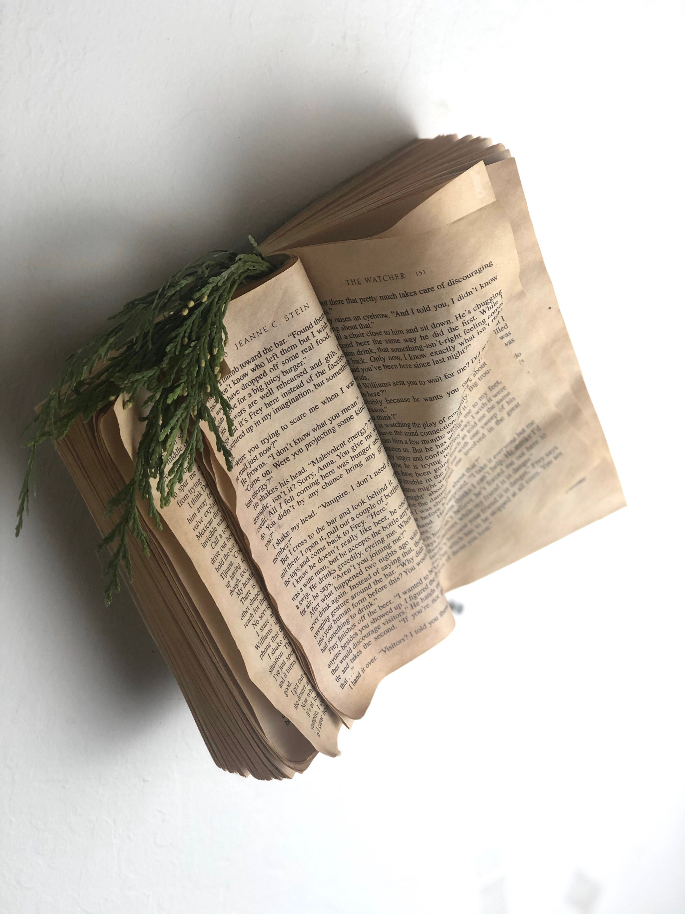 Turn Page Fold Only. Custom Distressed Vintage Book Art Wall per Piece ...