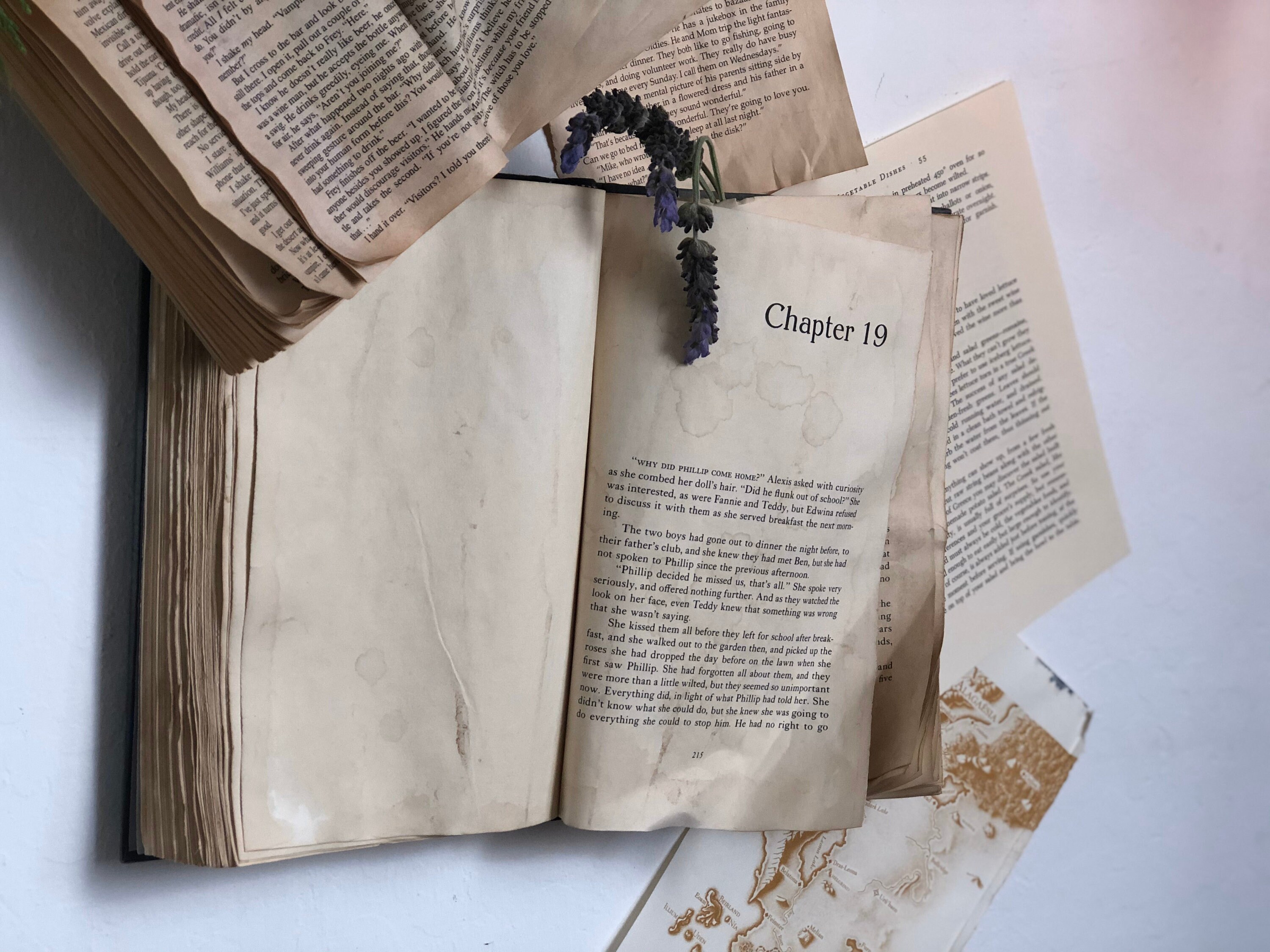 Open Book Fold Piece for Vintage Distressed Book Wall Hanging/ Book ...