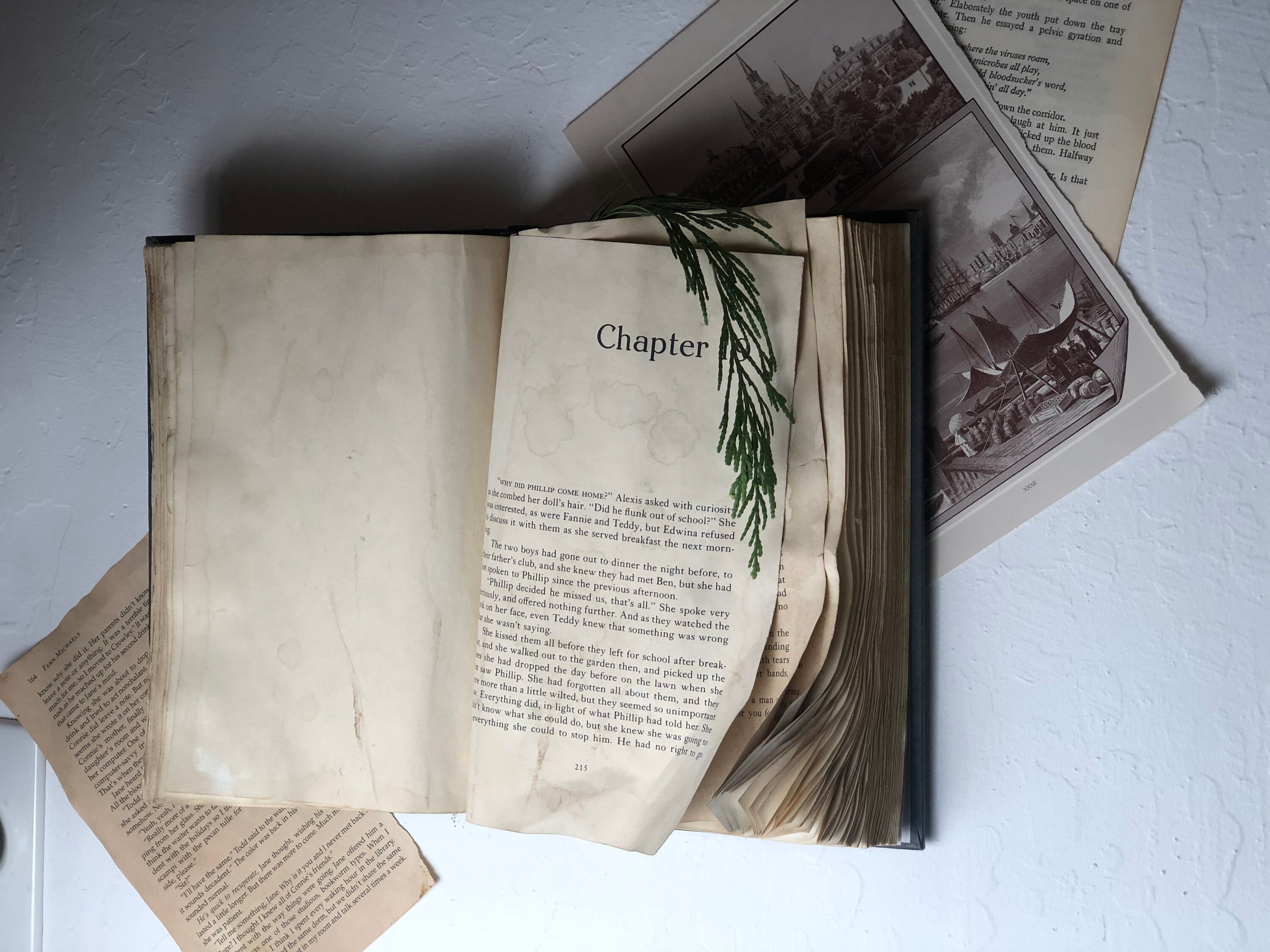 Open Book Fold Piece for Vintage Distressed Book Wall Hanging/ - Etsy