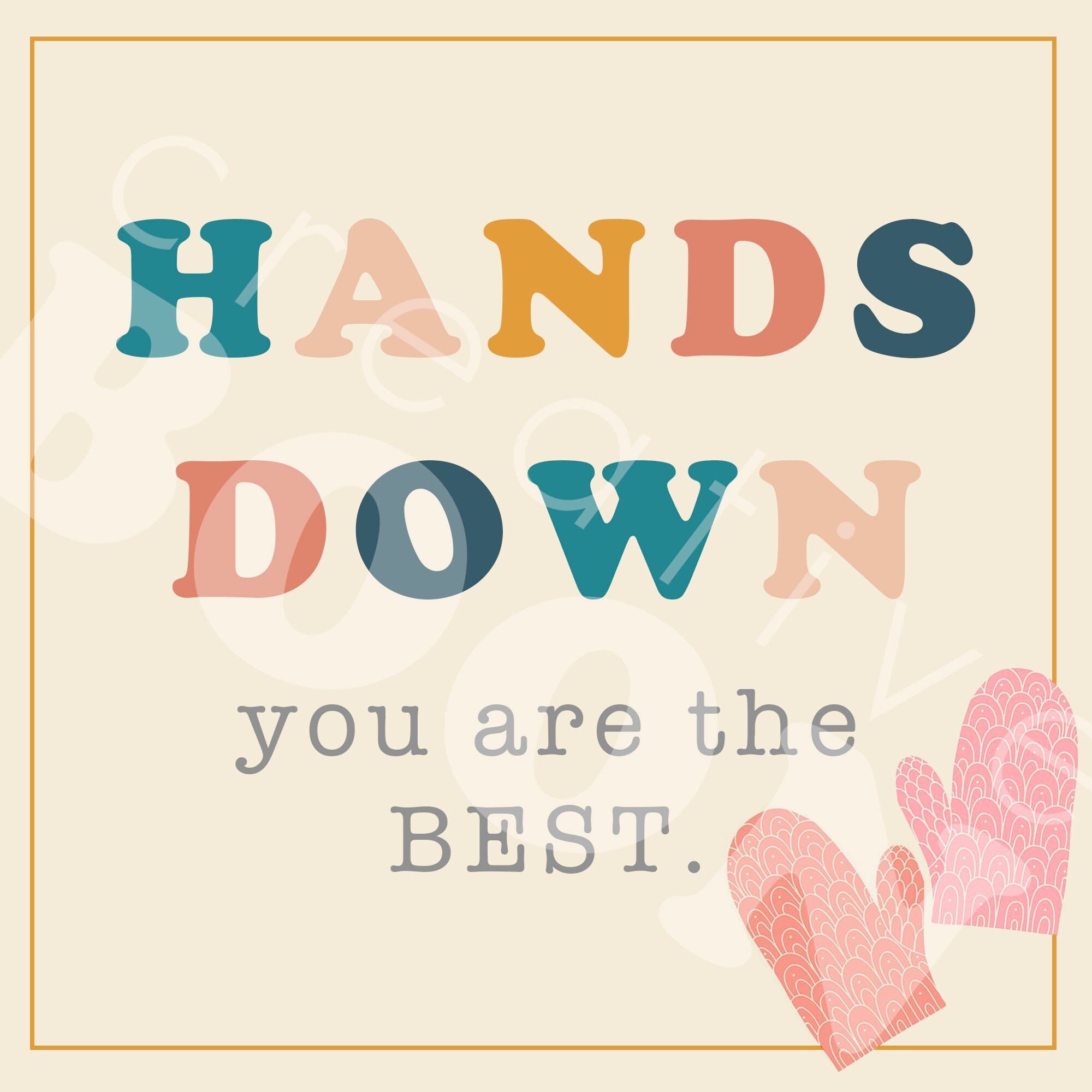 HANDS DOWN - Gift Tag, Teacher Gift, Therapist Gift, Gift Card - Etsy