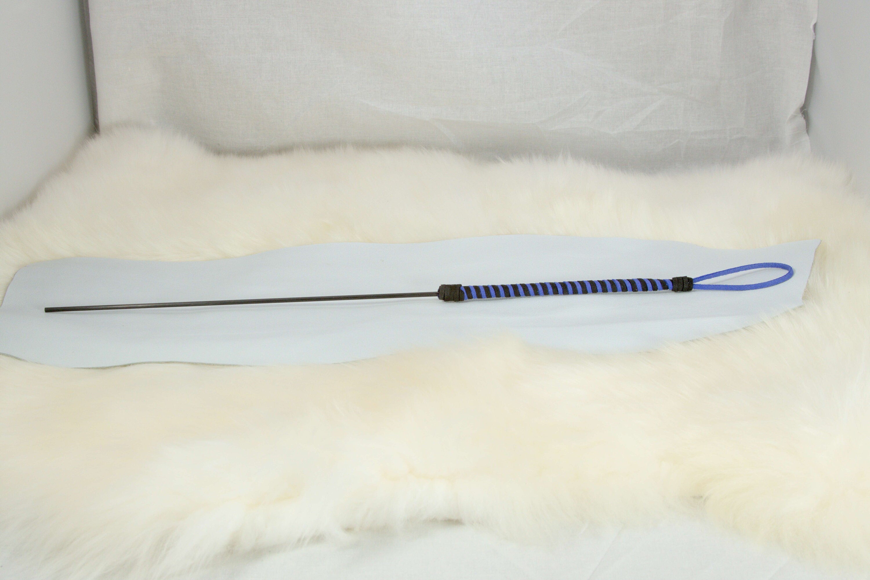 Misery Stick Suede Leather Blue and Black - Etsy