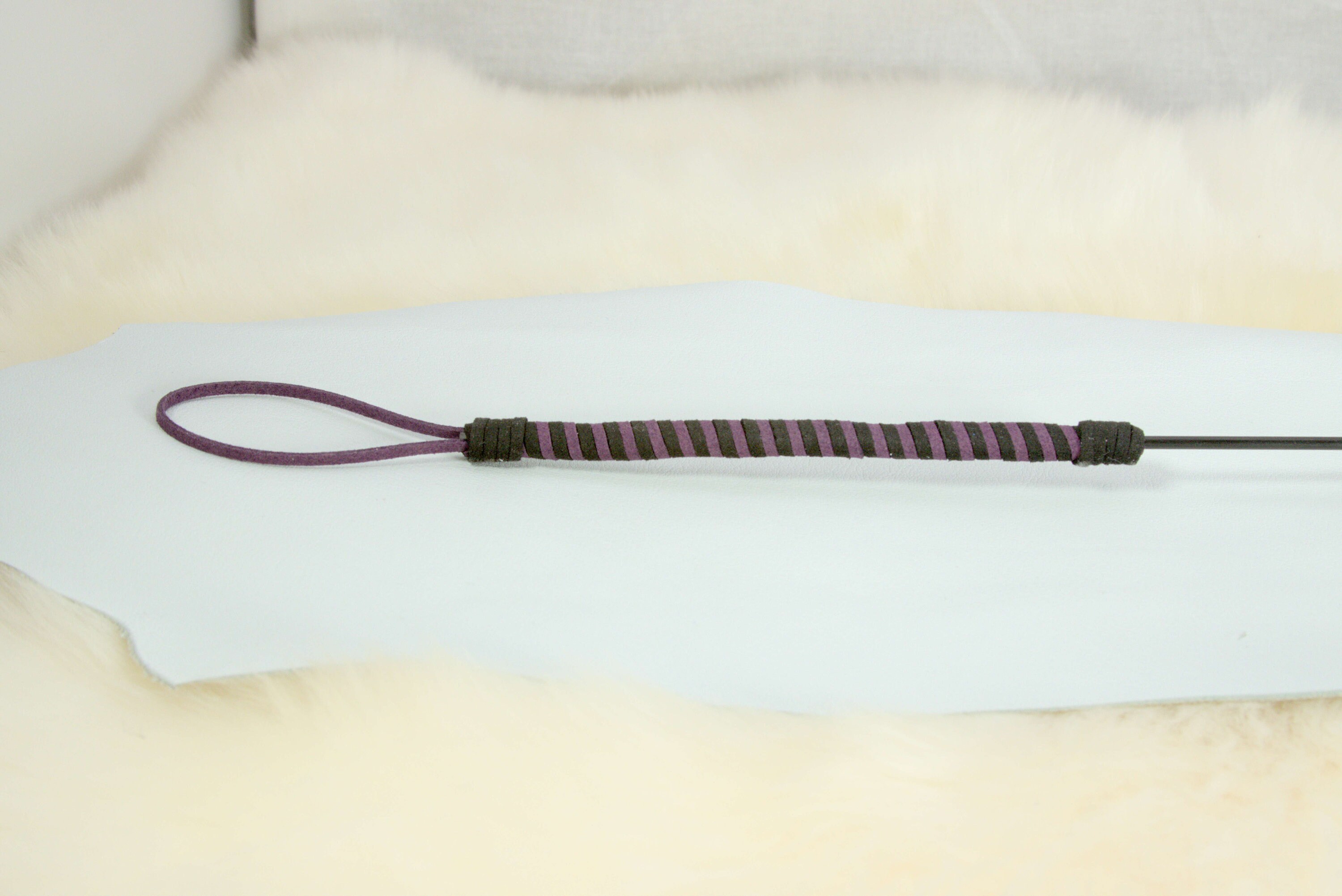 Misery Stick Suede Leather Purple and Black - Etsy