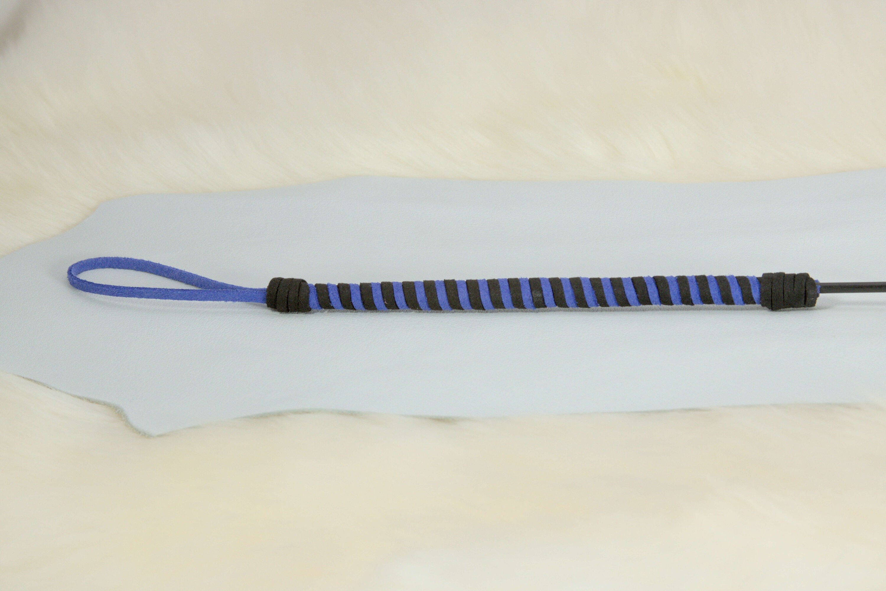 Misery Stick Suede Leather Blue and Black - Etsy