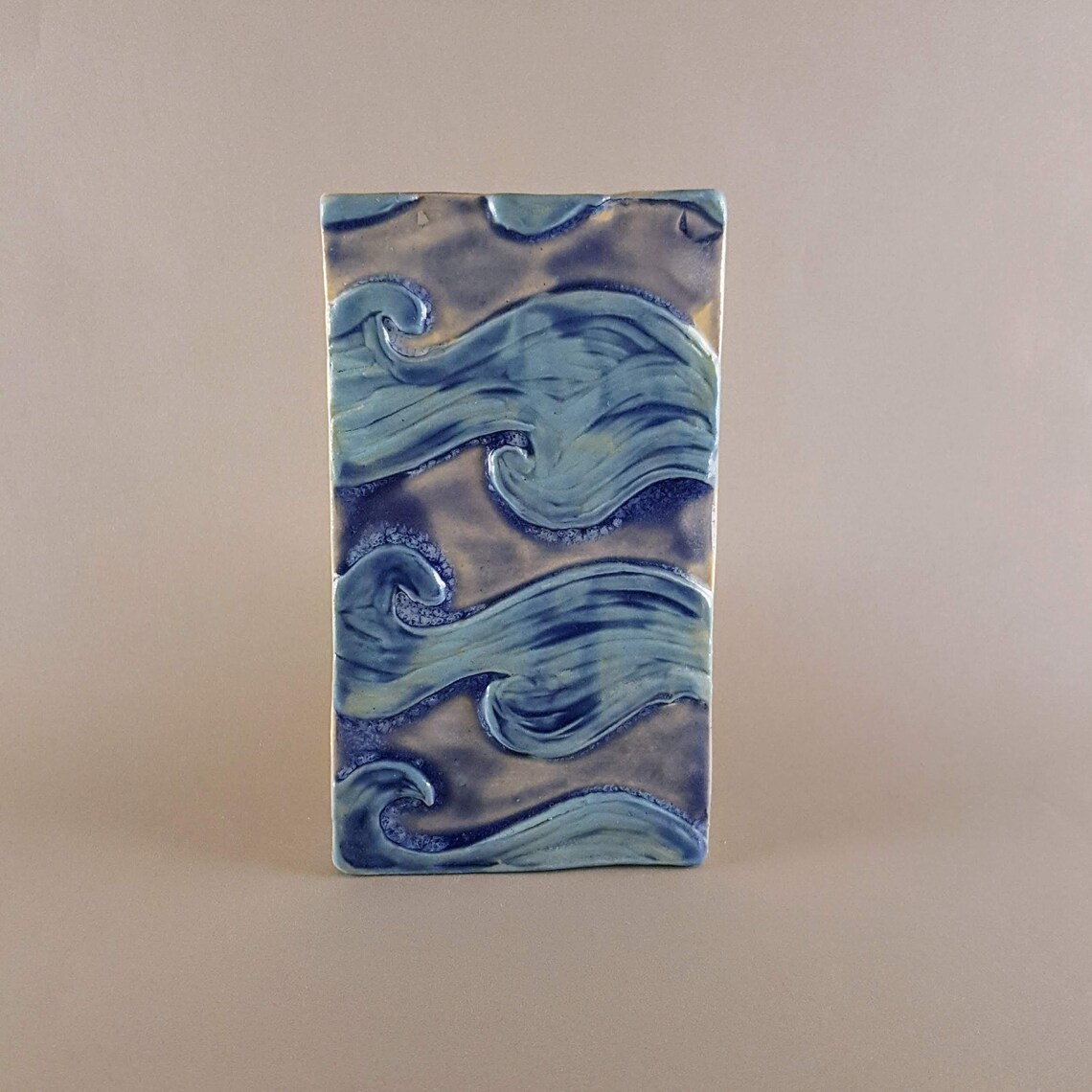 Blue Wave Tile - Etsy