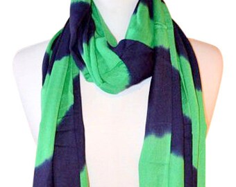 Green Blue Scarf | Etsy