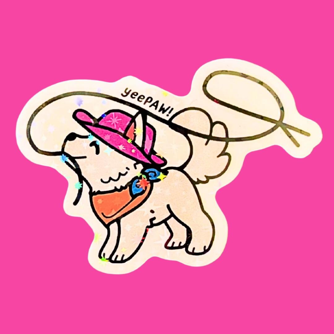 Buckaroo Holographic Sticker - Etsy