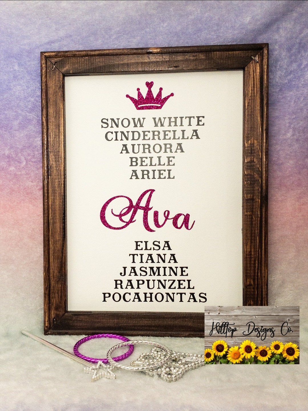Custom Disney Princess Sign - Etsy