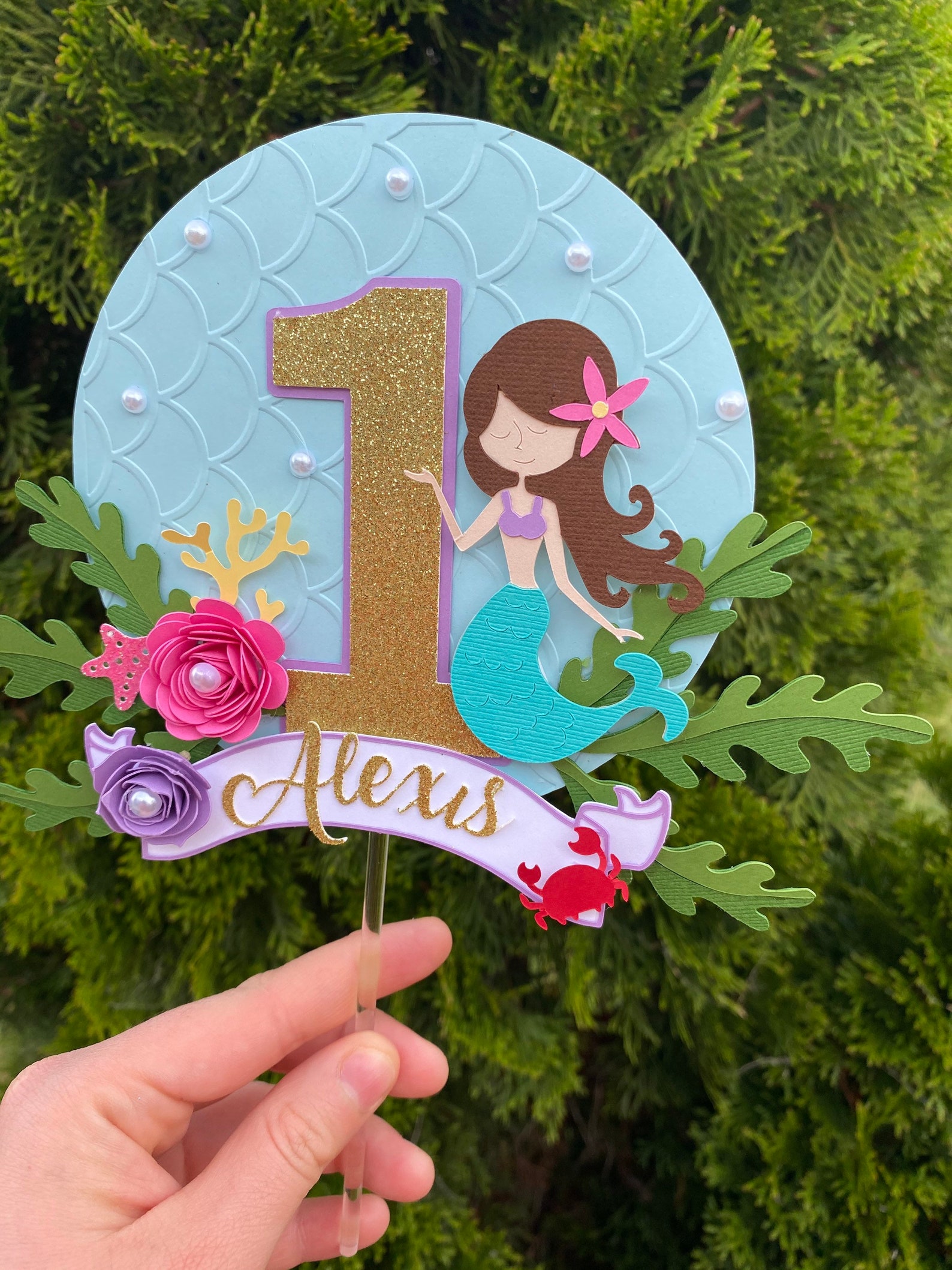 Mermaid Cake Topper - Etsy