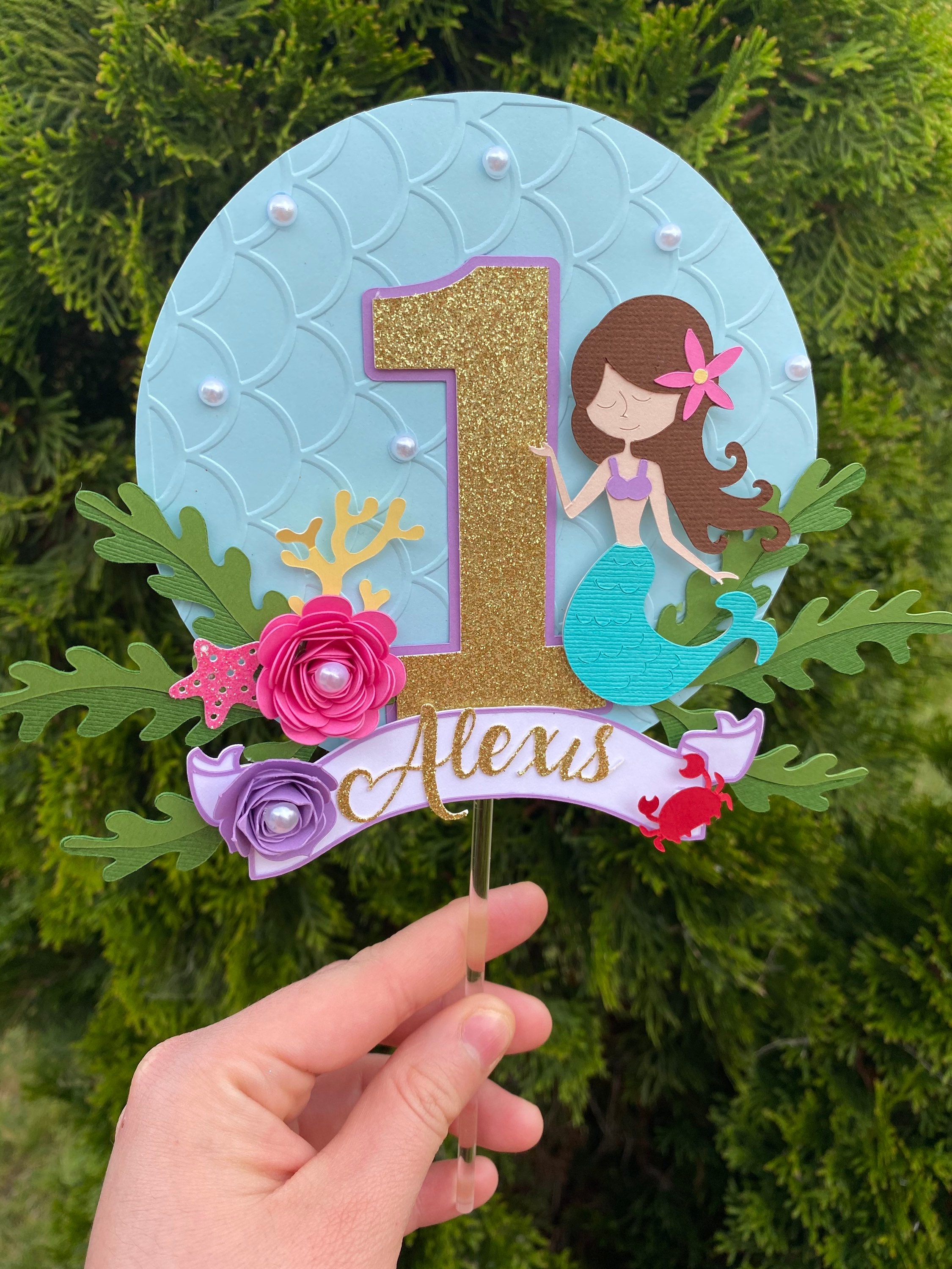 Mermaid Cake Topper - Etsy