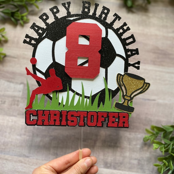 Soccer Cake Topper - Etsy