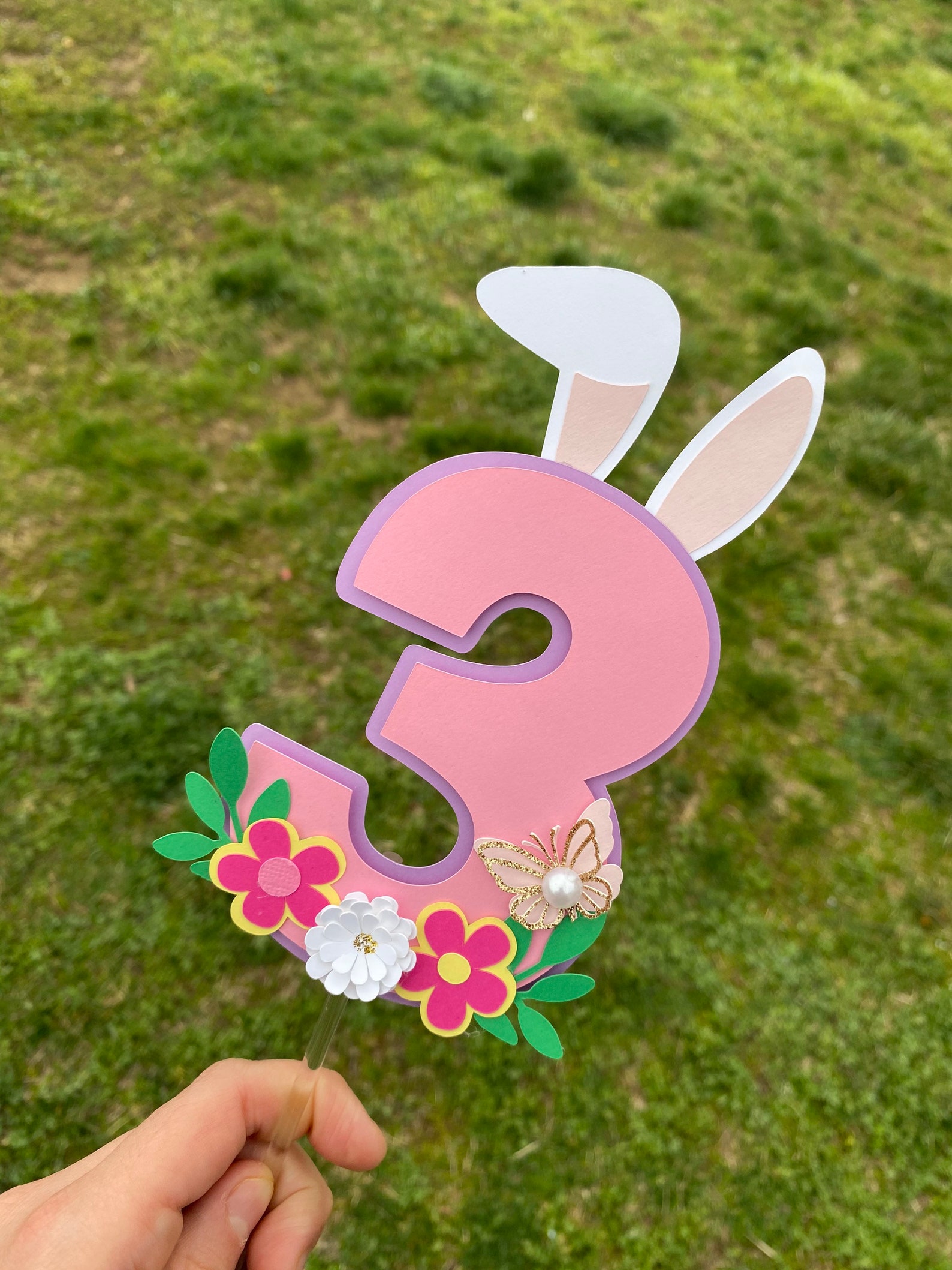 Bunny Cake Topper Party Decor Party Decor Birthday Decor | Etsy