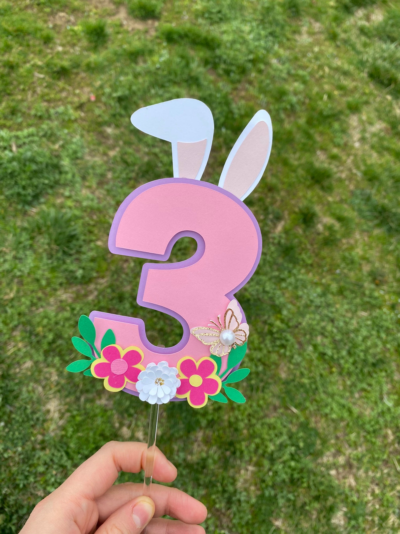 Bunny Cake Topper Party Decor Party Decor Birthday Decor | Etsy