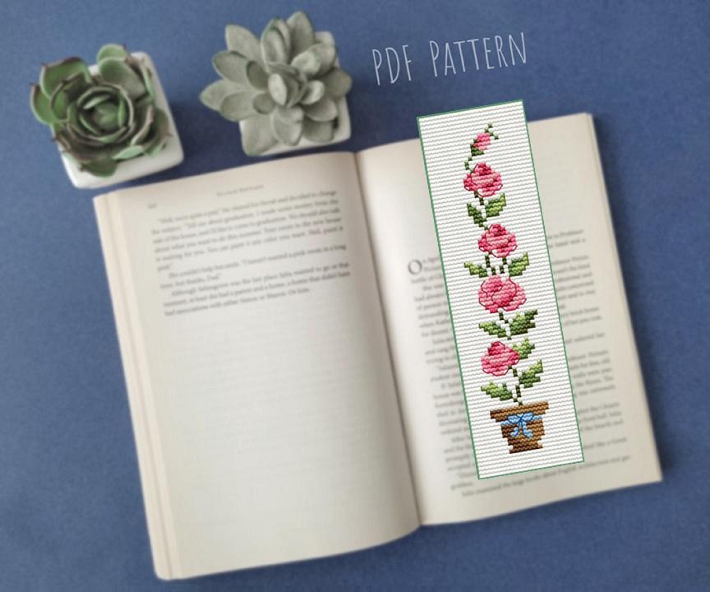 Floral Cross Stitch Bookmark Pattern Sunflower Cross Stitch - Etsy
