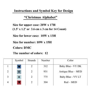 Christmas Monogram Cross Stitch Pattern With Alphabet Chart, Cross ...