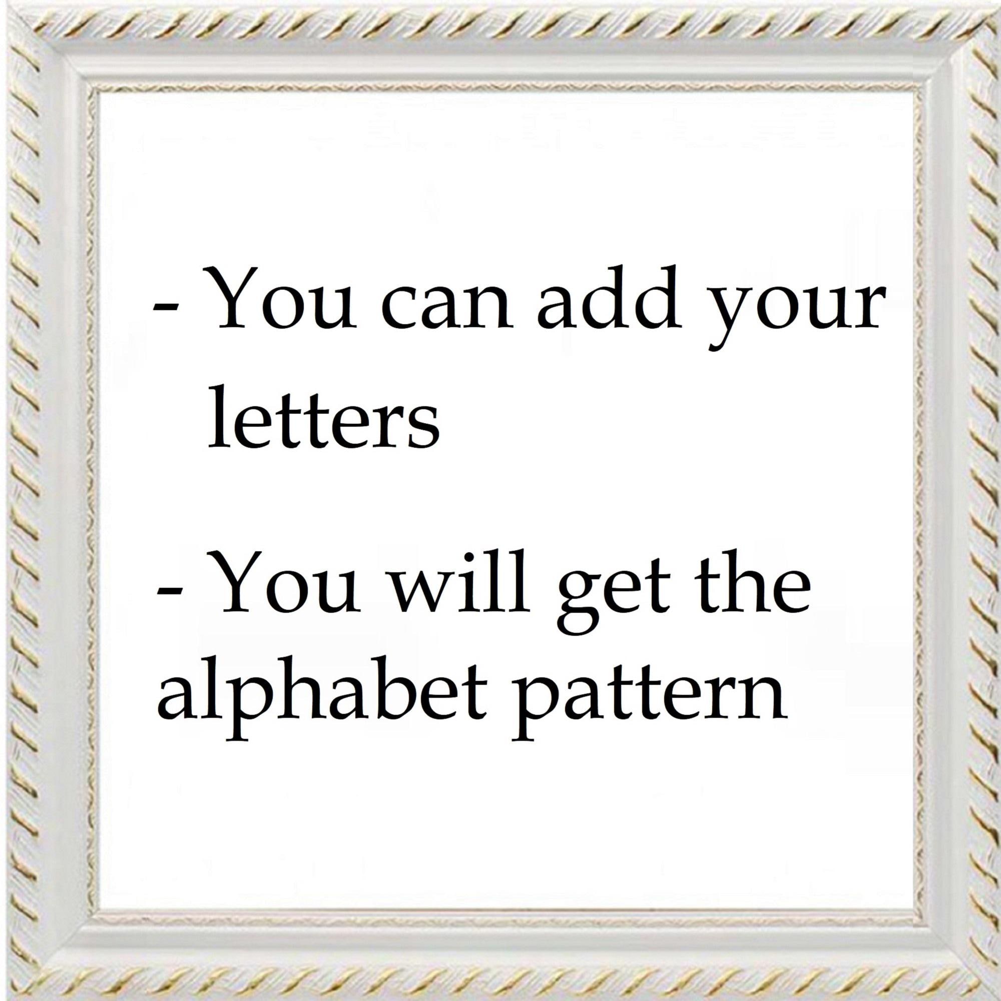 Christmas Monogram Cross Stitch Pattern With Cursive Alphabet Chart for ...