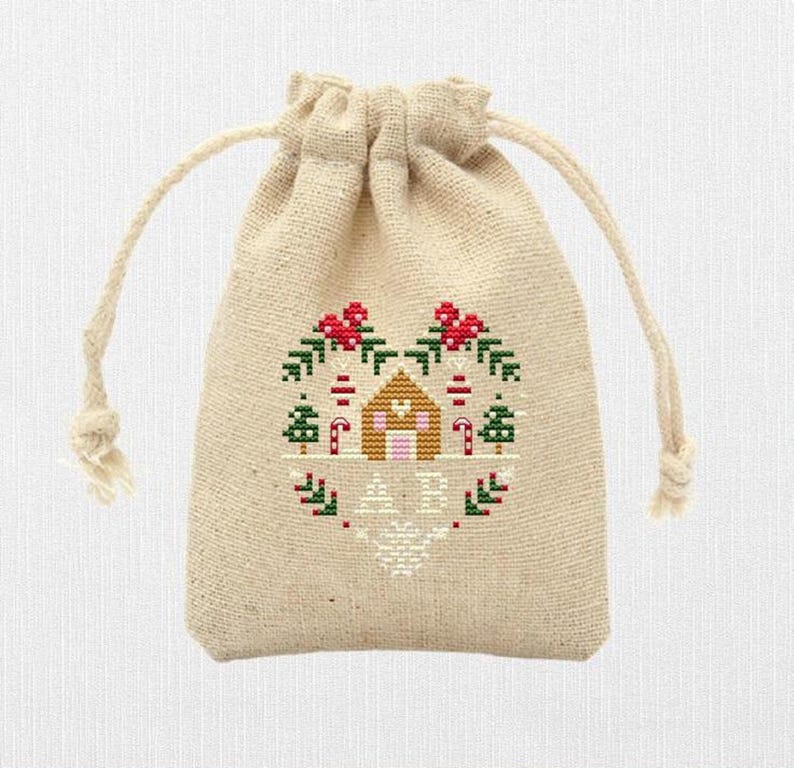 Christmas Ornament Cross Stitch Pattern With Alphabet Chart for Initial ...