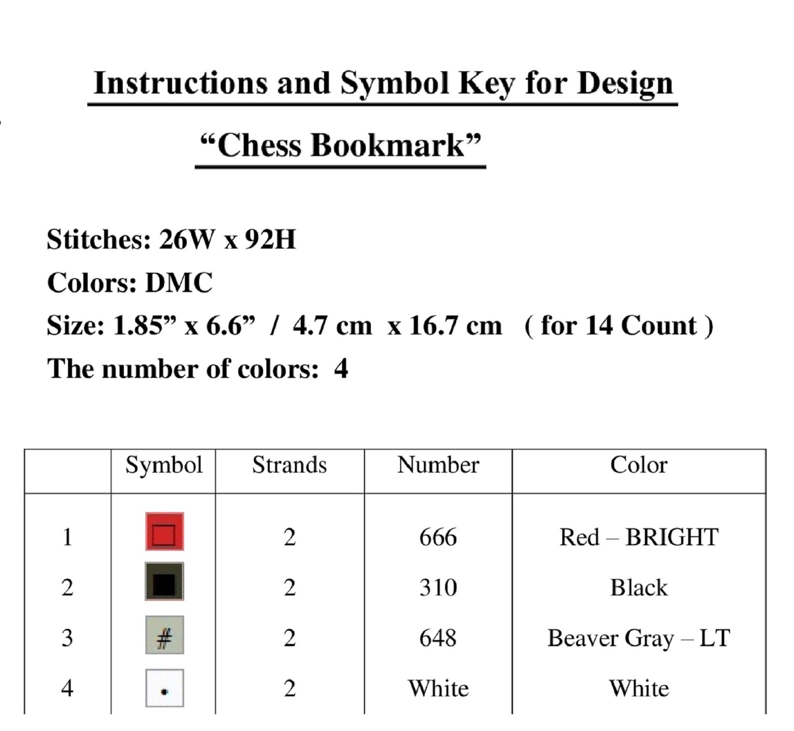 Chess Bookmark, Chess Cross Stitch Book Tracker, Reding Tracker, Cross ...