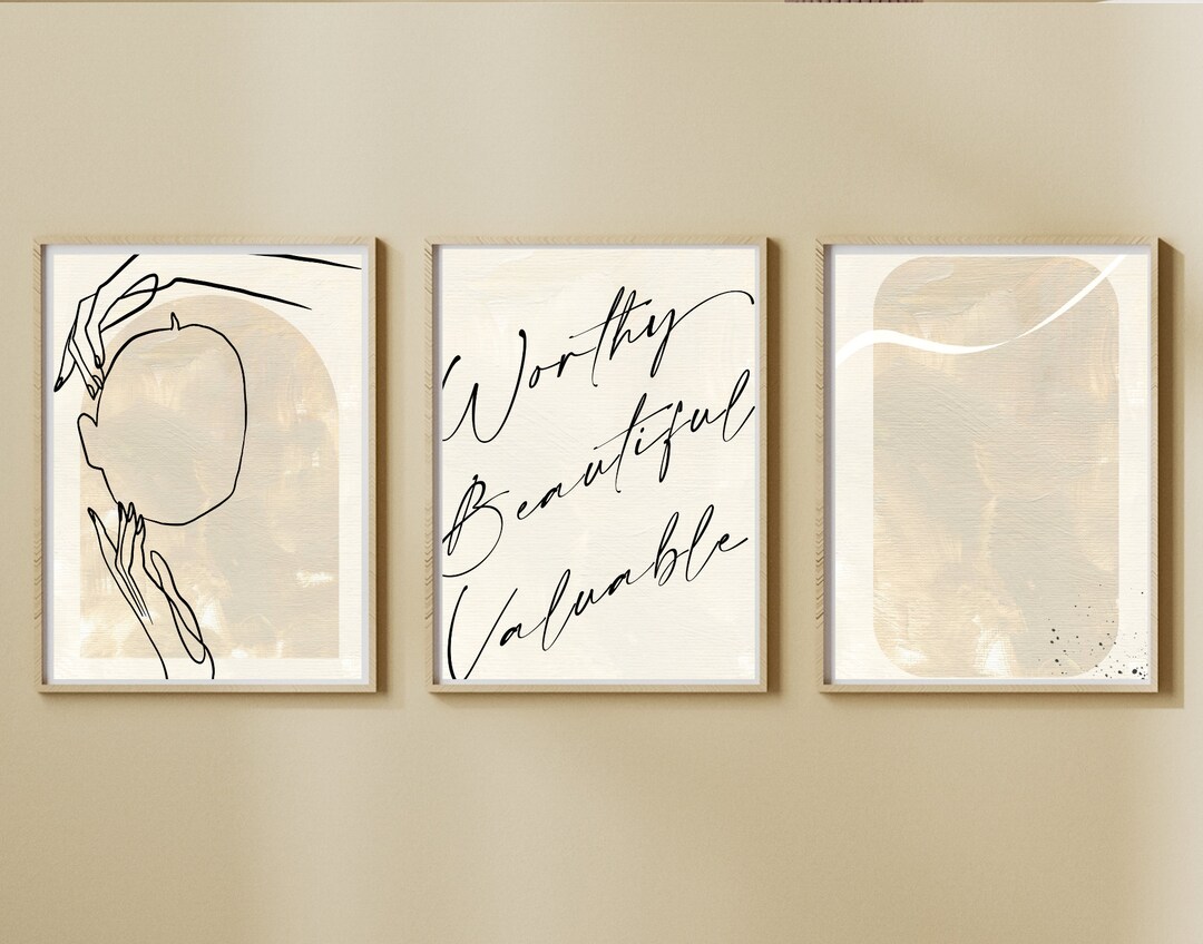 Worthy Beautiful Valuable, Worthy Wall Art, Modern Art Print, Beautiful ...