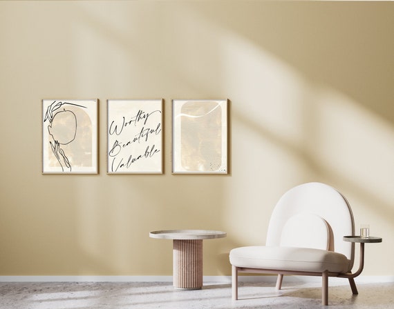 Worthy Beautiful Valuable Worthy Wall Art Modern Art Print | Etsy