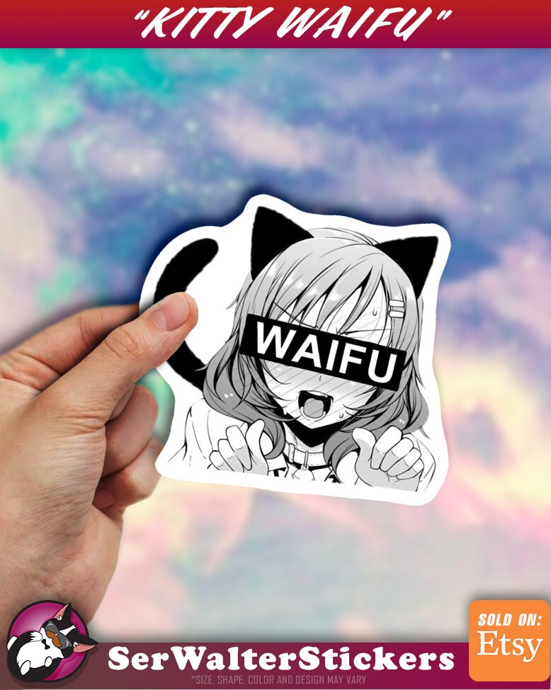 Kitty Neko Cat Waifu Vinyl Decal Anime Wifu Otaku Decal | Etsy