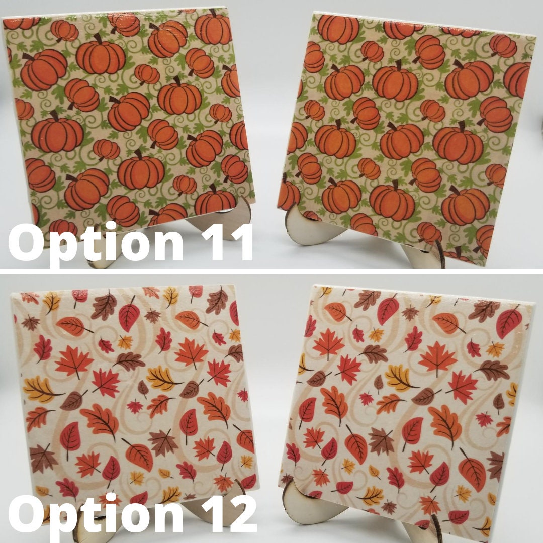 Fall Ceramic Coasters, Set of 2, Fall Decor - Etsy