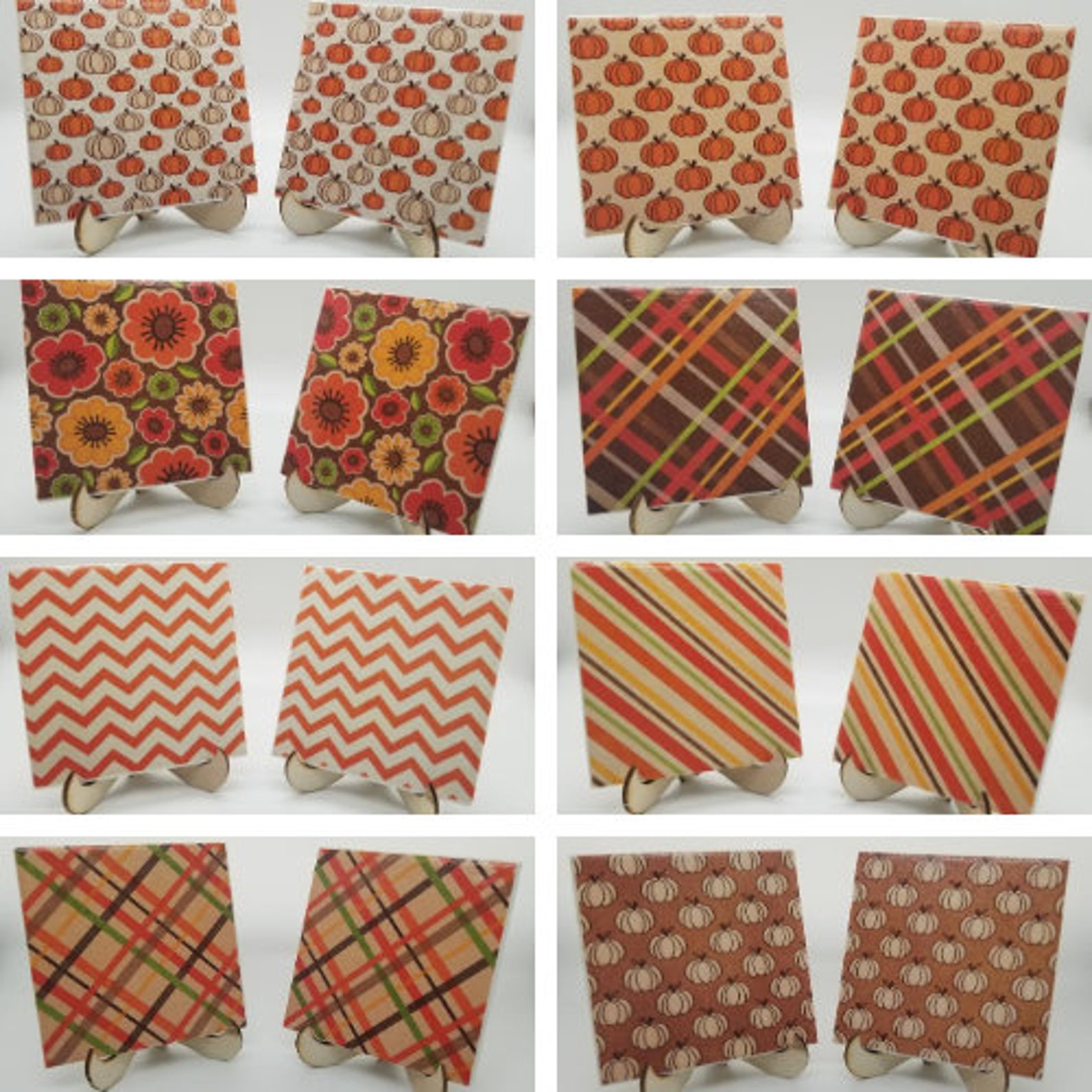 Fall Ceramic Coasters, Set of 2, Fall Decor - Etsy