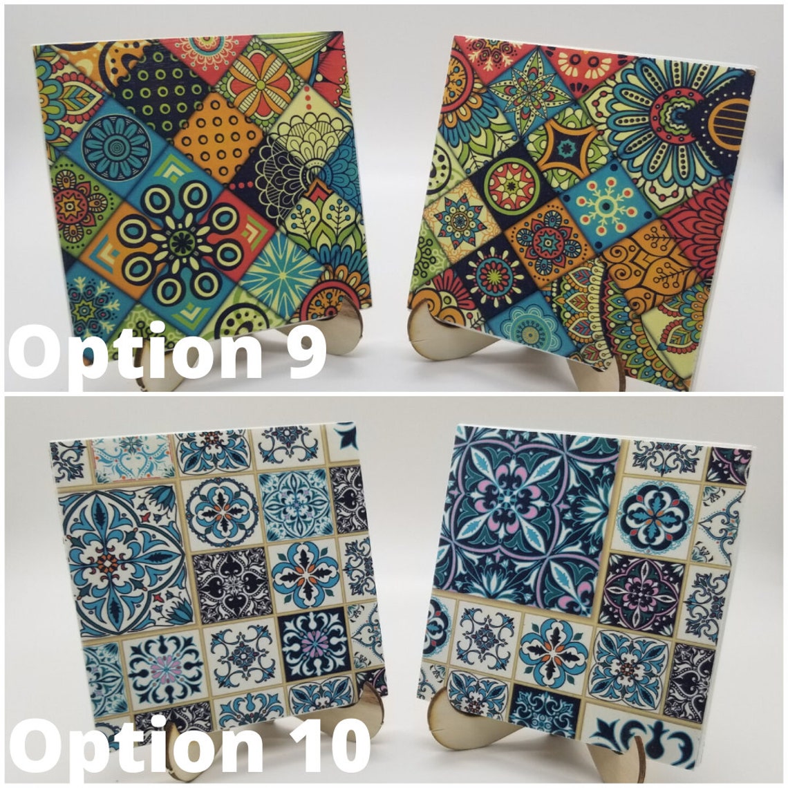 Moroccan Tile Coasters Ceramic Coasters Set of 2 Mosaic - Etsy