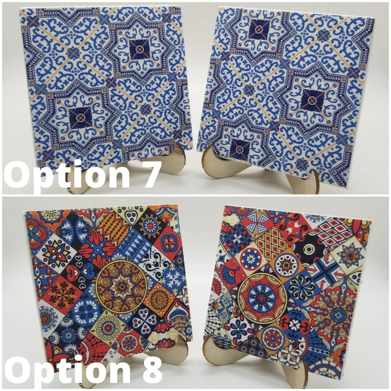Moroccan Tile Coasters Ceramic Coasters Set of 2 Mosaic - Etsy