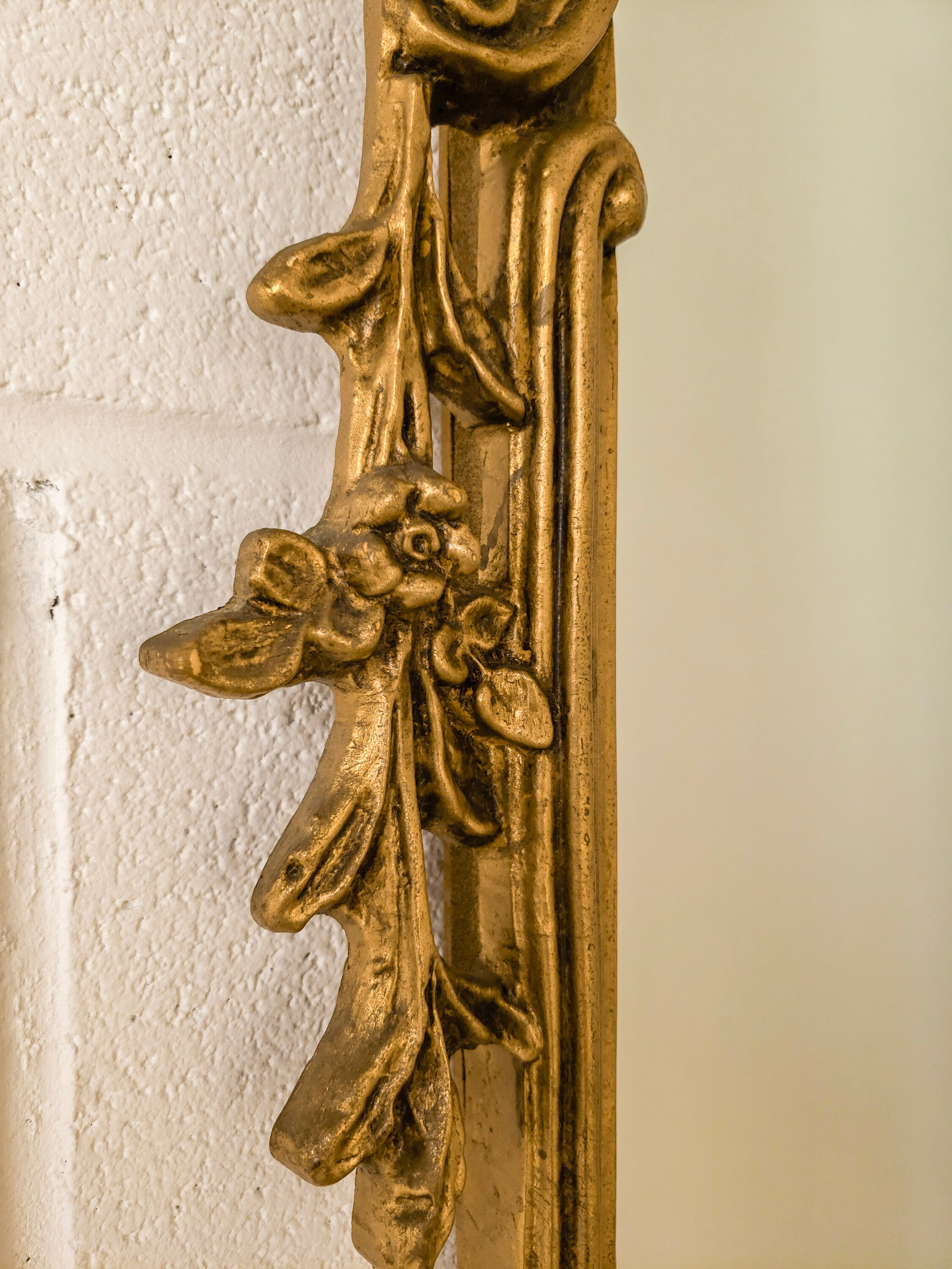 Large Vintage Antiqued Gold Baroque Style Mirror by Stroupe - Etsy