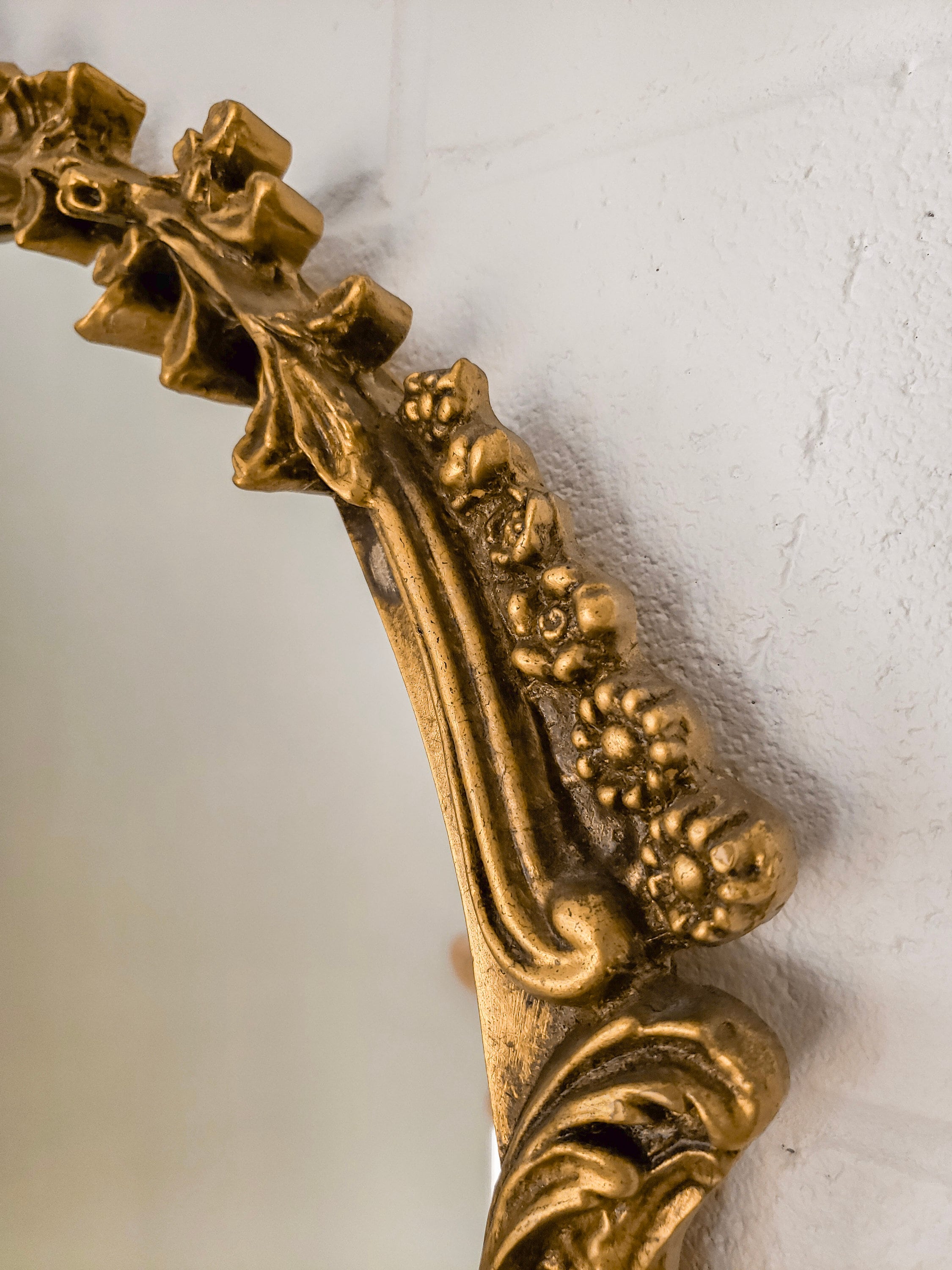 Large Vintage Antiqued Gold Baroque Style Mirror by Stroupe - Etsy