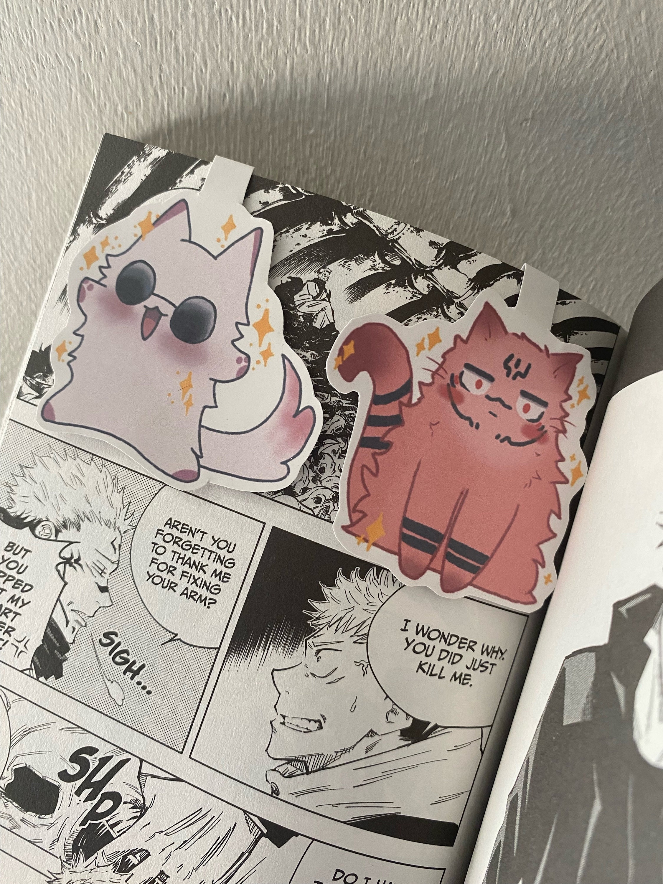 Vinyl Magnetic Gojo Geto and Sukuna Bookmarks Jujutsu - Etsy Australia