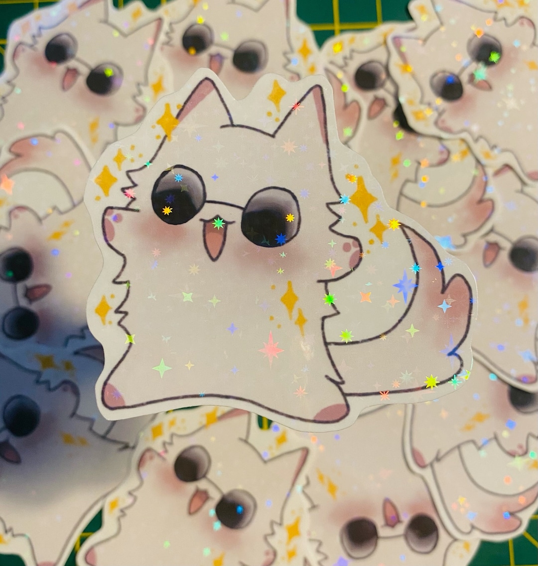 Holographic Gojo Cat Sticker ~ Jujutsu Sorcerer ~ Cute Cat Anime ...