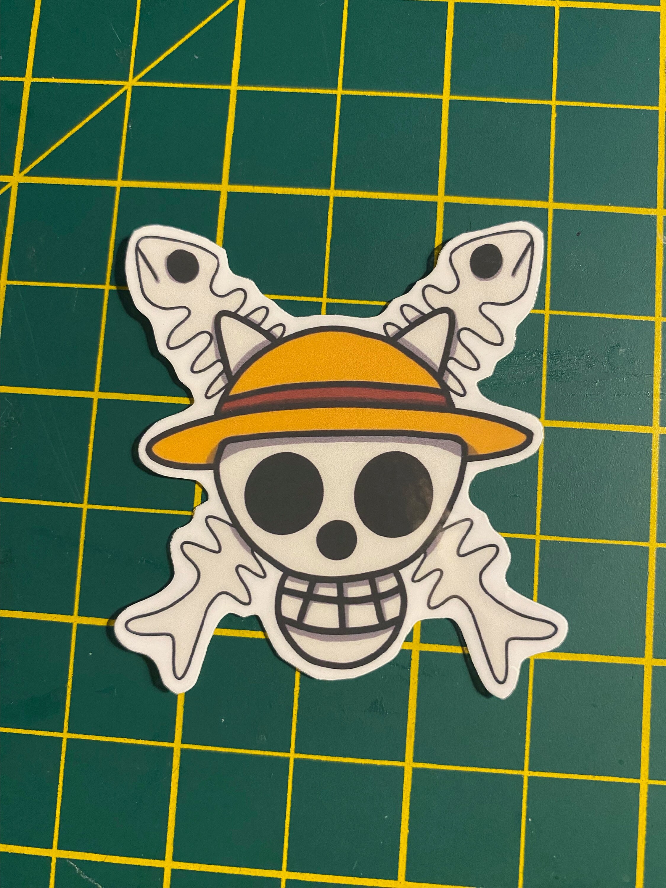 Straw Hat Cats ~ One Piece ~ Cute Cat Anime Sticker ~ Water -resistant ...