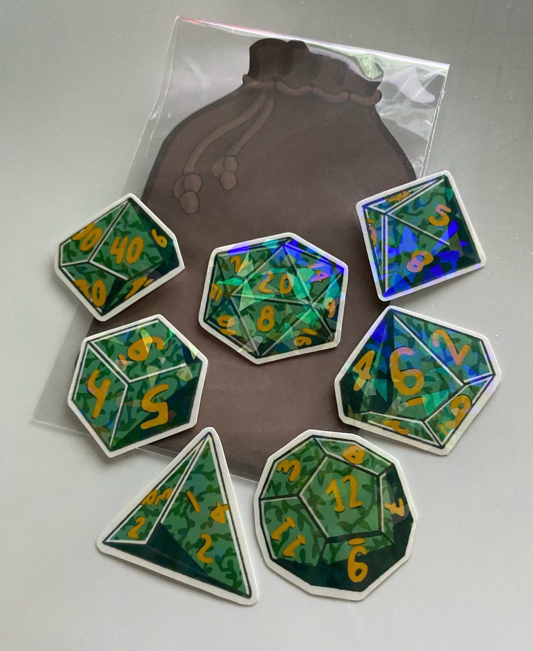 Holographic Dnd Dice Sticker: Water-resistant D20 Decal - Etsy