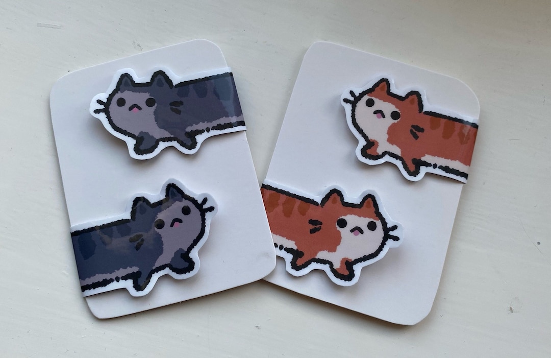 Vinyl Magnetic Long Chibi Cat Bookmarks ~ Magnetic Over the Page ...
