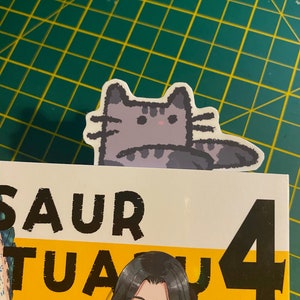 Long Cat Card Bookmark ~ Cute Cat Bookmark ~ Manga Book Lover Gift ...