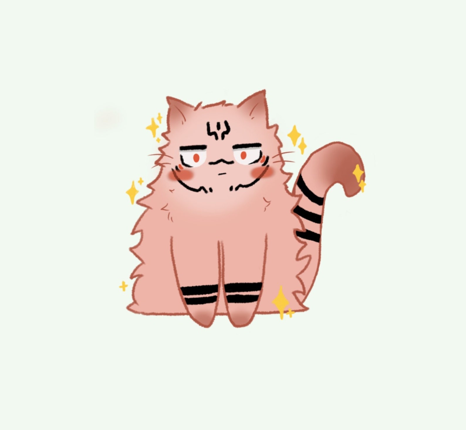Holographic Sukuna Cat Sticker Jujutsu Sorcerer Cute Cat - Etsy