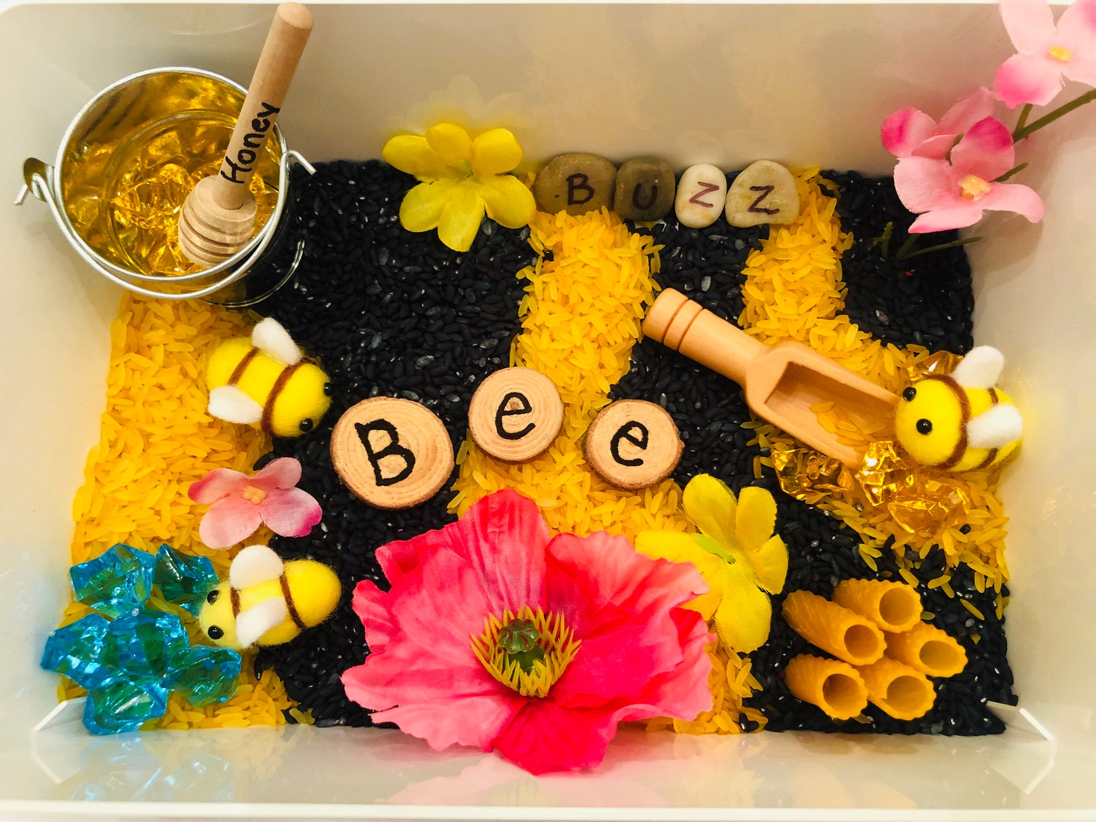 Mini Bee Sensory Bin With Lid | Etsy