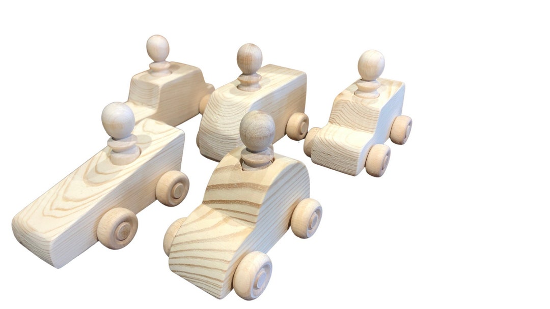 Wooden Toy Small Cars - Set of 5 - Etsy