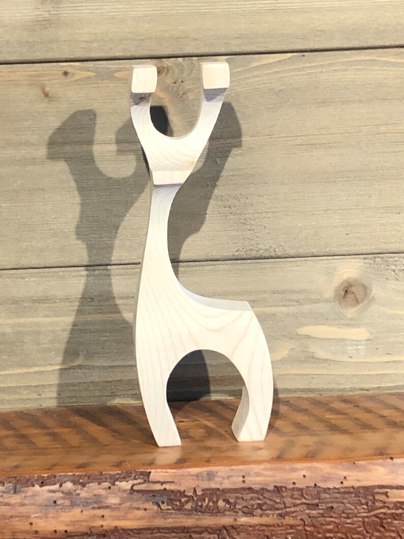 Pine Wooden Danish Reindeer Decoration | Personalized!! - Etsy