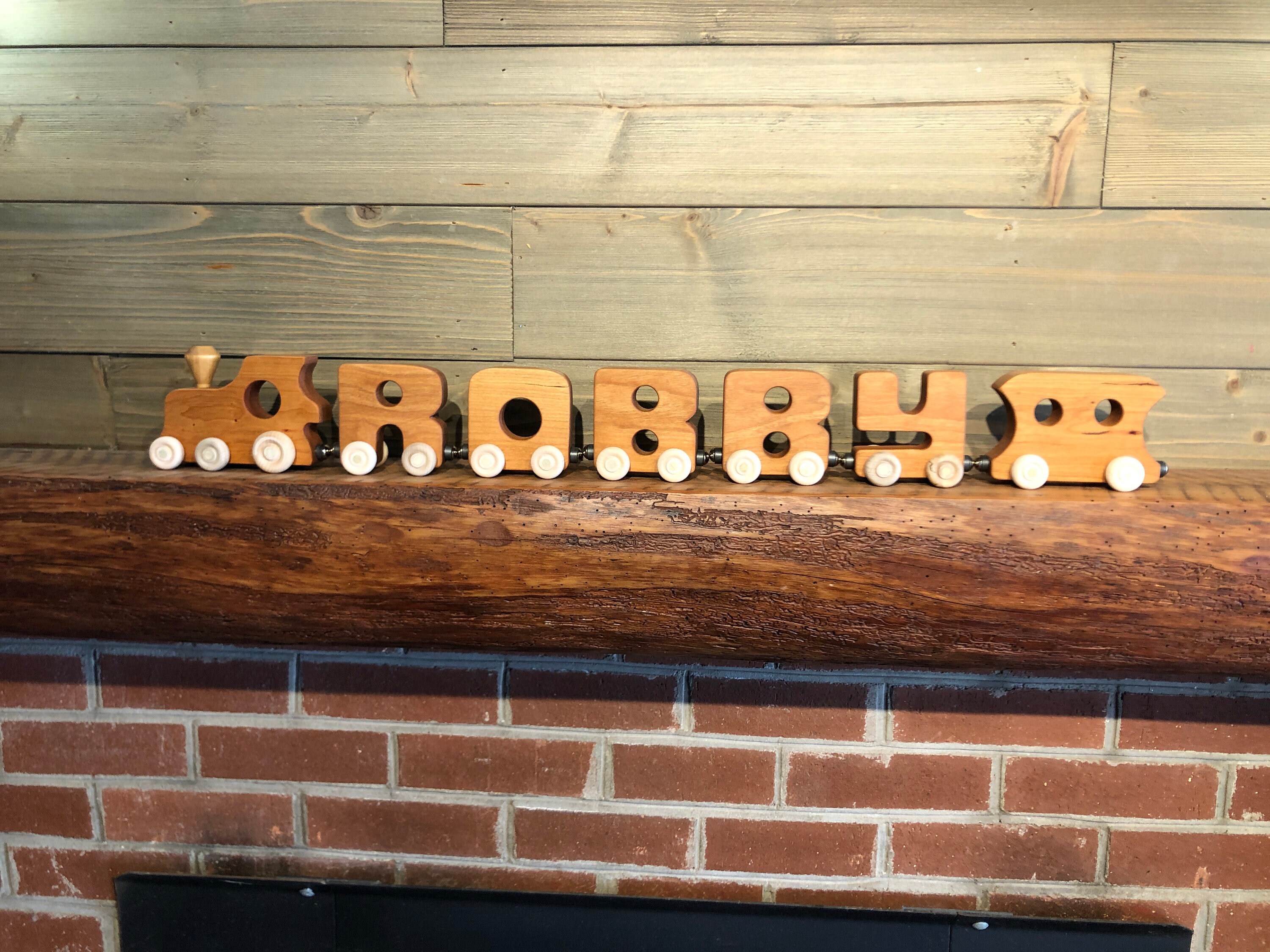Wooden Alphabet Letter Train With Magnetic Connectors Personalized ...