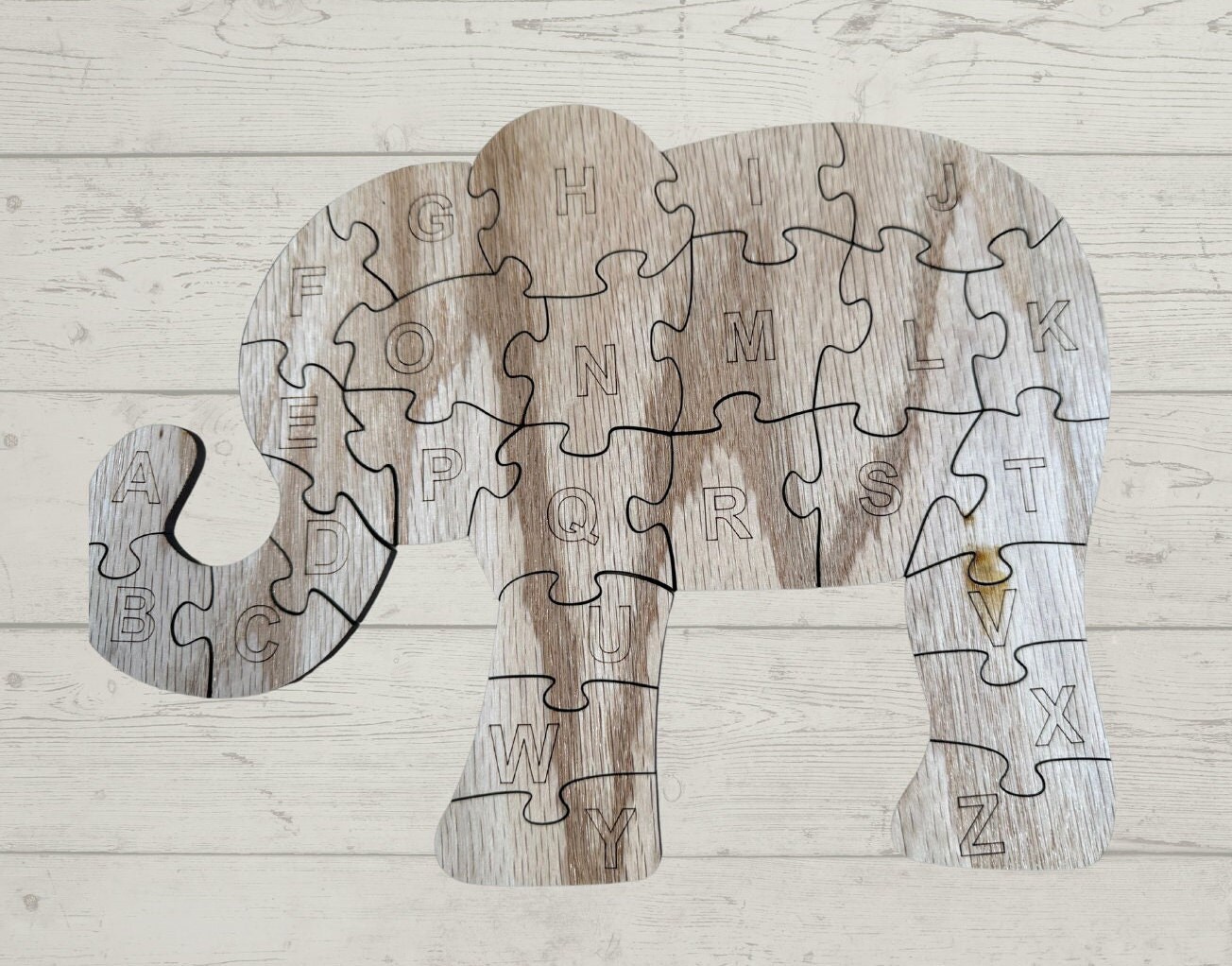 Elephant Alphabet Puzzle Montessori Puzzle Educational Toy - Etsy