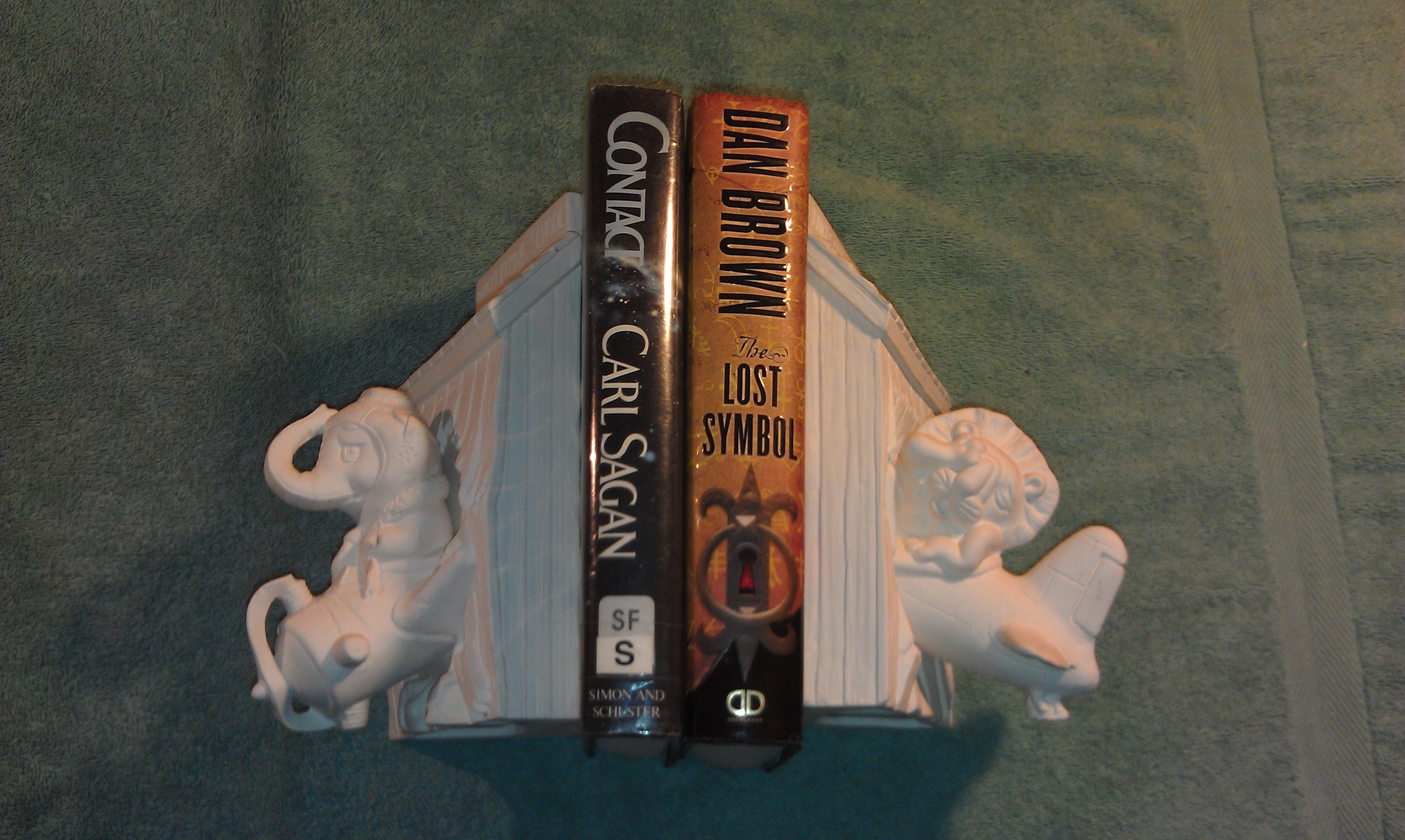 Ceramic Bisque Lion & Elephant Plane Crash Bookends Ready to - Etsy