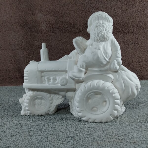 Ceramic Santa Tractor - Etsy