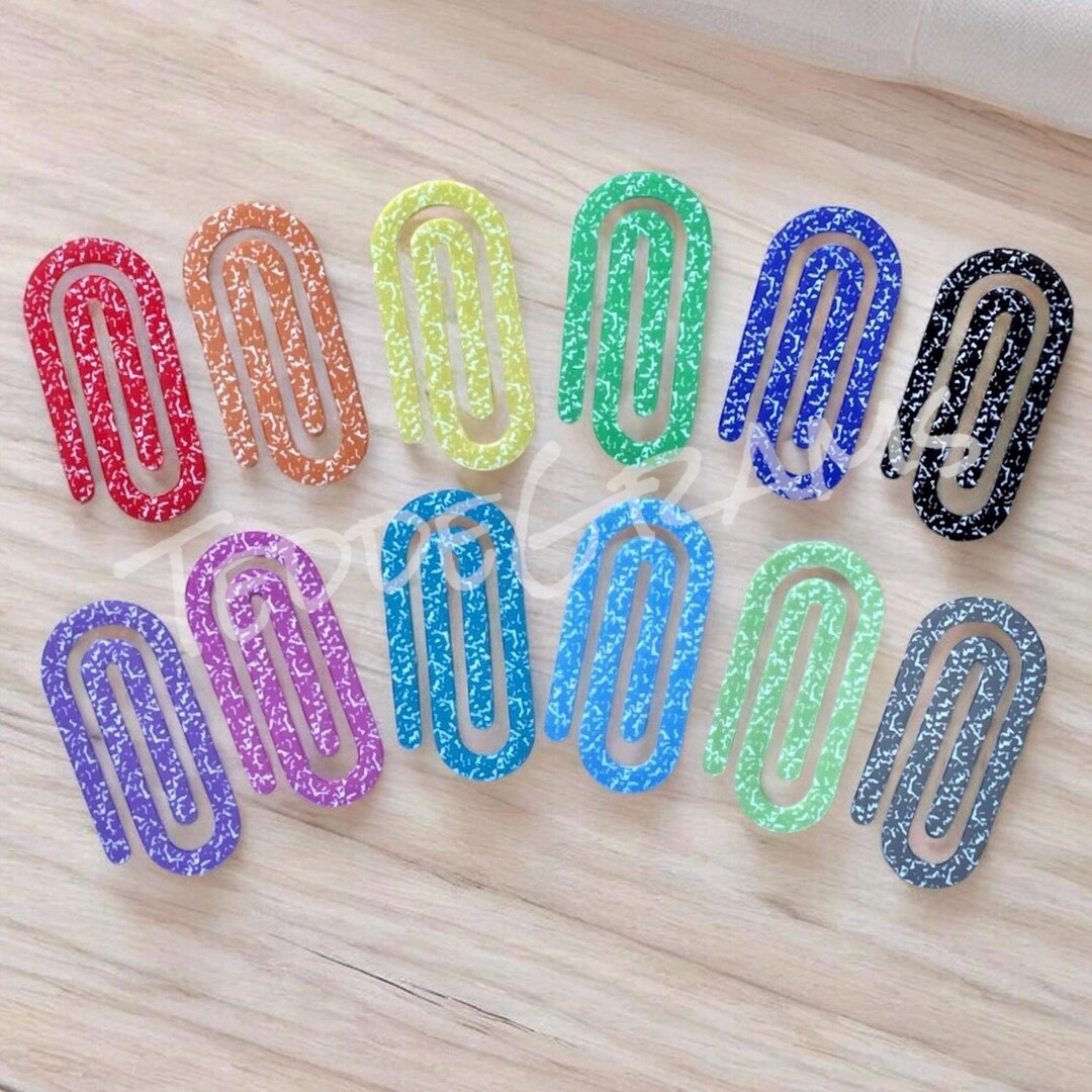 Jumbo Acrylic Rainbow Composition Paper Clips, Acrylic Paper Clip ...