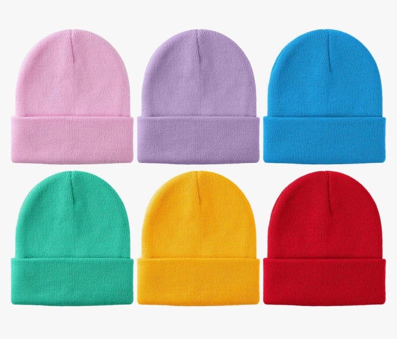 Leather Patch Beanie Hat, Personalized Beanie Hat, Personalized Leather ...