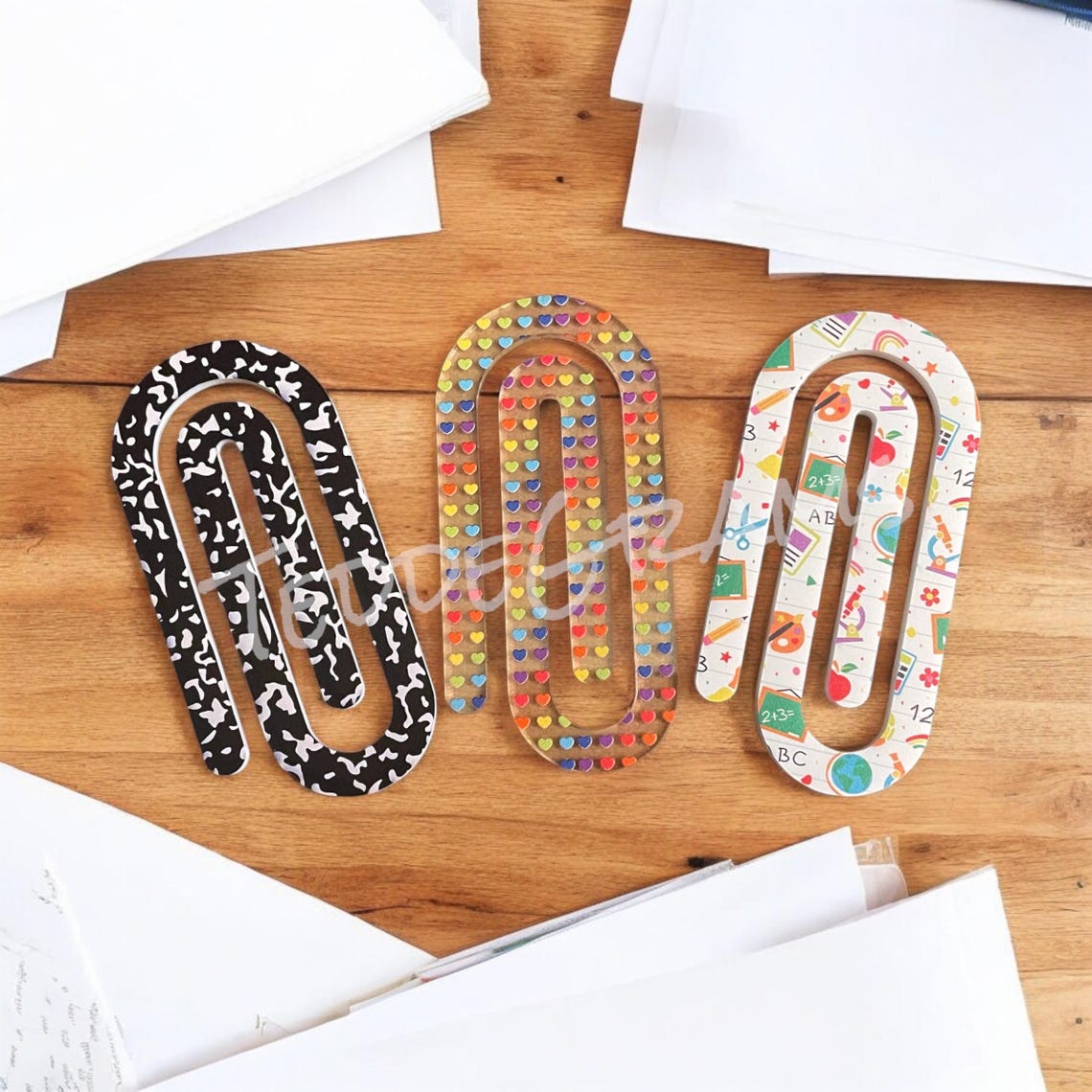 Jumbo Acrylic Paper Clip, Teacher Paper Clip, Acrylic Paper Clip, - Etsy